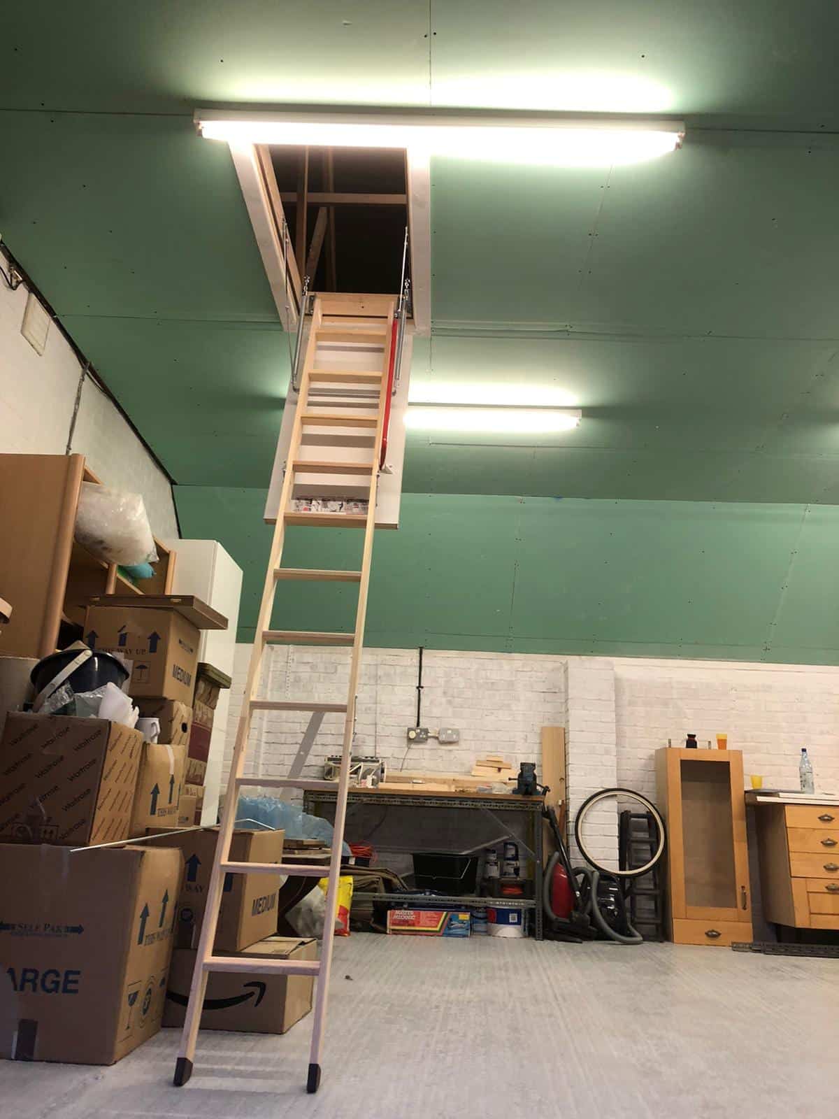 Loft Space in a Garage - Home Counties Loft Ladders